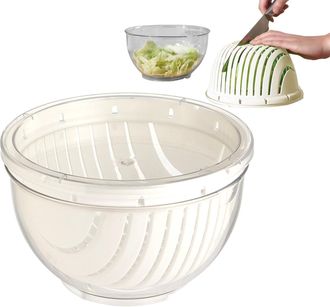 Generico Hubschrauber-Schüssel-Set - Salat-Aufbewahrungsbehälter, Trockner und Aufbewahrung von Lebensmitteln | Ergonomische Küchenschüssel zum Waschen, Schnei