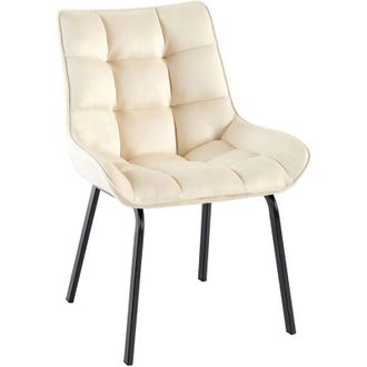 Clp Esszimmerstuhl Saranda creme Samt