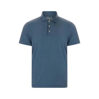 Fedeli Homme, Tops, Bleu, Taille: 3XL Polo Manches Courtes Flex en Jersey Coton