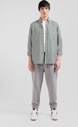 Eden Park Chemise En Popeline De Coton Ray&eacute;e Verte Coupe Regular