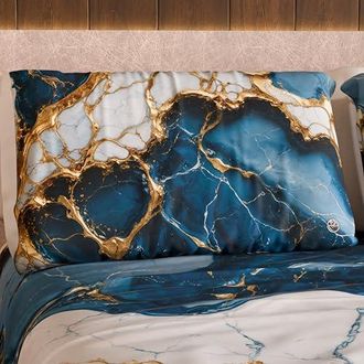 Petti Artigiani Italiani MARBLELIZED Kissenbez&uuml;ge, 50 x 80 cm, beidseitig Bedruckt, 100% Made in Italy