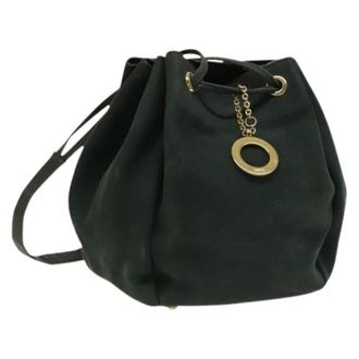 Celine Pre-owned Cuir sacs-celine - Femme - Pre-owned - Vert - Taille: ONE Size