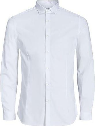 Jack & Jones 12097662 - Chemise habill&eacute;e - Taille Normale - Manches Longues - Homme - Blanc (White/Super Slim) - 44 (Taille Fabricant: XL)