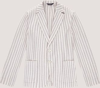 Circolo 1901 Simple Jacket Striped Knit Naturale Striped / 48