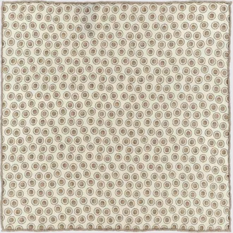 Brunello Cucinelli Pochette de costume en pure soie &agrave; motif g&eacute;om&eacute;trique