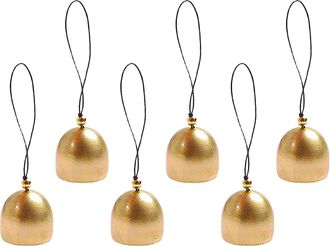 BESPORTBLE 6st&uuml;cke Weihnachtsglocke Aus Messing Vintage Deko Glocken Zum Aufh&auml;ngen Kleine Bastelgl&ouml;ckchen F&uuml;r Fenster Und Garten Windspielglocken Zum Selbermache