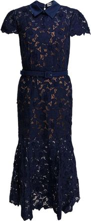 Self Portrait Femme, Robes, Bleu, Taille: 38 FR Rs26-171M-N Midi Dress
