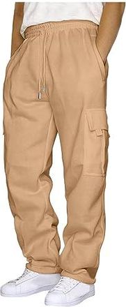 Generic Pantalon de sport ample et confortable &agrave; taille &eacute;lastique pour homme, kaki, S