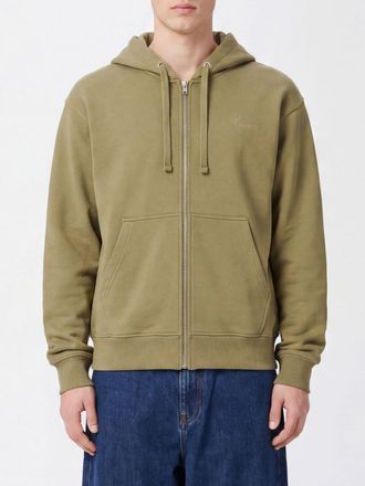 Kenzo Sweat-shirt zipp&eacute; en coton avec capuche &agrave; cordon de serrage