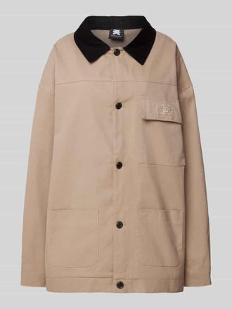 Karo Kauer Hemdjacke mit Label-Stitching