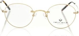 Frankie Morello unisex, Accessoires, Jaune, Taille: ONE Size Lunettes rondes en métal intemporelles