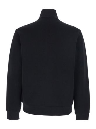 Emporio Armani Mens Sweatshirt High-Neck Black Cotton Sweatshirts Sweater