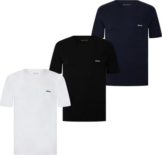 HUGO BOSS T-Shirt f&uuml;r Herren, Rundhalsausschnitt (3er-Pack) (Schwarz/Wei&szlig;/Marine)