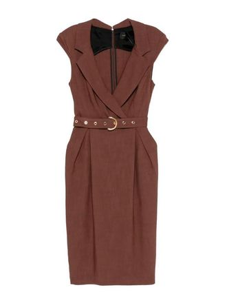 Pinko Robe Au Genou - Marron