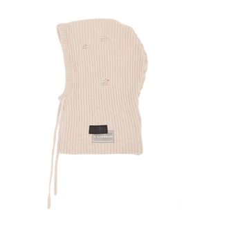 Maison Margiela Beige Gerippte Wollmischung Logo Hut - - Accessories - Damen - Beige - S