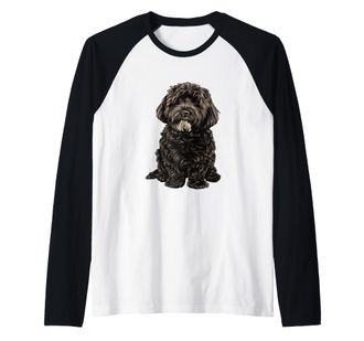 Whyitsme Design Schwarzer Havanesischer Hund Illustration Raglan