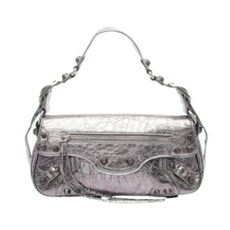 Balenciaga Sac bandouli&egrave;re Le Cagole S en cuir Pre-owned - Femme - Pre-owned - Gris - Taille: ONE Size