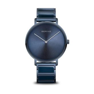 Bering Bering Herren Armbanduhr Ceramic 39 mm Saphirglas 5 ATM High-Tech Ceramic Slim Design Armband Edelstahlband mit Keramikelementen 18539-797 - - Accesso
