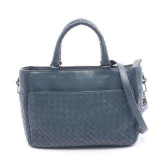 Bottega Veneta Sac &agrave; main en cuir Pre-owned - Femme - Pre-owned - Bleu - Taille: ONE Size
