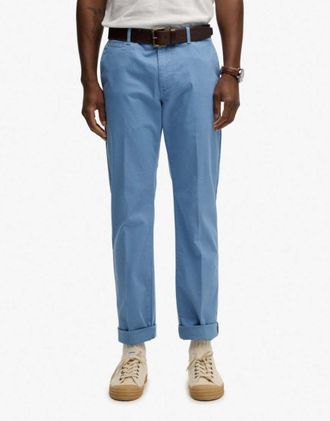Superdry Pantalon chino classique de qualit&eacute; sup&eacute;rieure - Bleu d&eacute;lav&eacute;