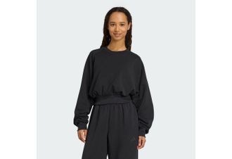 adidas Sweatshirt SOFT LUX SWEATSHIRT, LOCKER GESCHNITTEN (1-tlg)