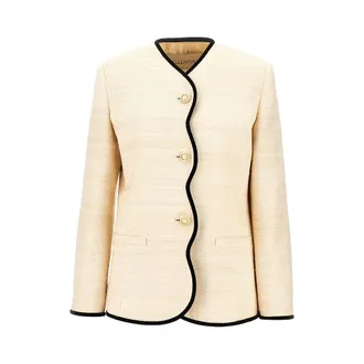 Valentino Silk Linen Canvas jacket Woman 42