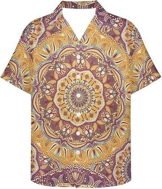 Keephen Femmes Hommes Western Chemises Hawaiiennes Papillon Fleuri Impression 3D &Eacute;t&eacute; Manches Courtes Chemise &agrave; Boutons Chemise Aloha