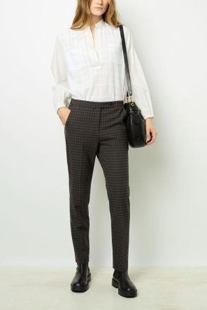Gerard Darel Pantalon ajust&eacute; &agrave; carreaux - NOELIE - anthracite