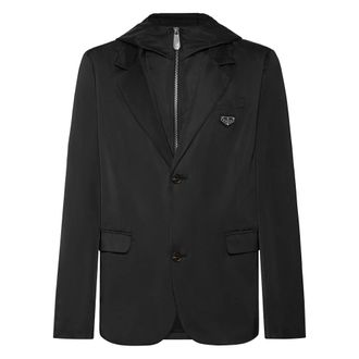 Philipp Plein Homme, Vestes, Noir, Taille: XL Blazer Sweat &agrave; capuche Gigolo Fit