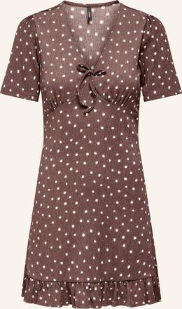 Only Kleid Mit R&uuml;schen braun