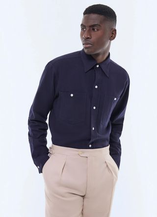 Fursac Chemise en flanelle de coton - Taille XL - Homme