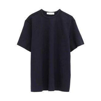 Frankie Shop T-Shirt mit Rundhalsausschnitt und kurzen &Auml;rmeln - - Tops - Damen - Blau - L