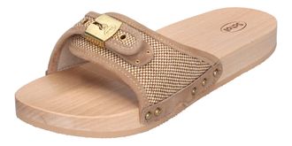 Scholl Damen Pescura Flat Flex Sandale, beige, 41 EU