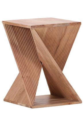 Landscape Beistelltisch, Akazie, Holz, Akazie, massiv, quadratisch, Bodenplatte, 35x50x35 cm, Wohnzimmer, Wohnzimmertische, Beistelltische