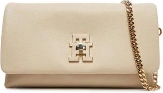 Tommy Hilfiger Femme, Sacs, Beige, Taille: ONE Size Sac bandouli&egrave;re moderne &agrave; fermoir pivotant