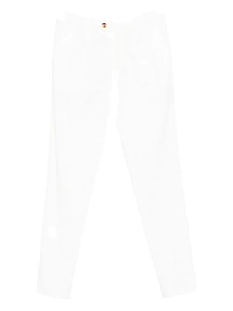 Brunello Cucinelli pantalon &eacute;vas&eacute; &agrave; boutonni&egrave;re - Blanc