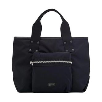 sacai Homme, Sacs, Noir, Taille: ONE Size Sac Nylon avec Fermeture &Eacute;clair
