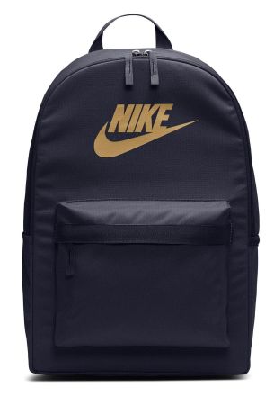 Nike Unisex Heritage Backpack - 2.0 Tasche Schwarz mit Gold Logo