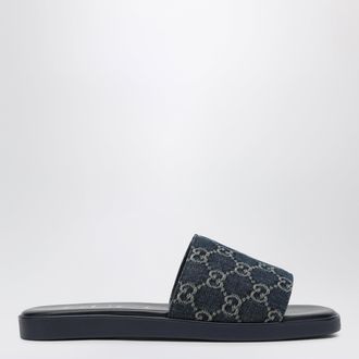 Gucci Slider-Sandale aus GG-Denim in Flurry Blue