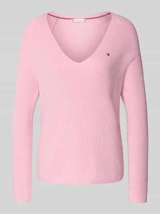 Tommy Hilfiger Regular Fit Strickpullover aus reiner Baumwolle