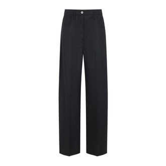 Prada Hosen aus Schurwolle - - Trousers - Damen - Grau - S
