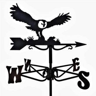 Generic Wetterfahne Aus Schwarzem Metall, Windrichtungsanzeiger f&uuml;R Schuppen, Garten, Terrasse, Dekoration, Windrichtungsanzeiger f&uuml;R Den Au&szlig;Enbereich(A23)