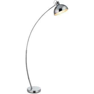 Teamson Home Teamson Home - Lampadaire Arco m&eacute;tal arc lampe de salon sur pied arc int&eacute;rieur chrome VN-L00024-EU