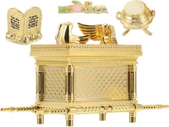 Holibanna Elegante Bundeslade Dekorative Metallfigur Religi&ouml;se Schmuckschatulle J&uuml;disches Kunstwerk Symbol Glaube Tischdekoration Geschenk Spirituelle Wohnkultu