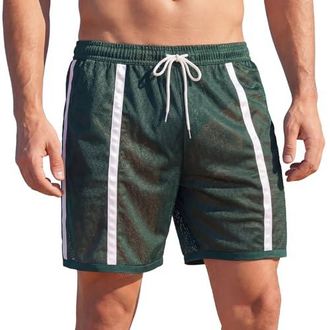 Feoya Short en maille pour homme avec motif ray&eacute; Fishnet - Respirant - D&eacute;contract&eacute; - Maillot de bain - Boxer pour homme - Sexy Rave Club - Sous-v&ecirc;tements, v