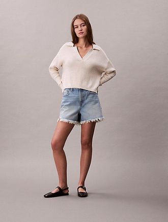 Calvin Klein L&auml;ssige Denim-shorts Im 90er Jahre Look - Bardot Blue - Damen - 25