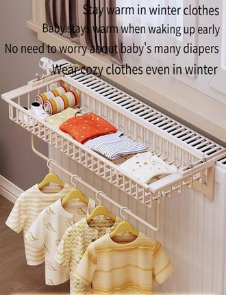 Generic Heizk&ouml;rper-W&auml;sche-Trockenregal mit verstellbaren Armen, hohles Design for Aufh&auml;ngen von Heizk&ouml;rpern, ohne Bohren(Black,50cm/20in)