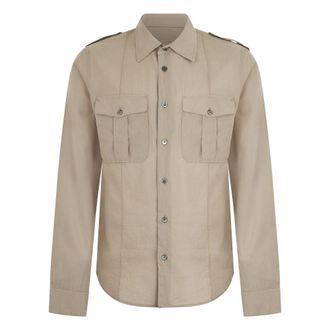 Our Legacy Cotton Gauze Checked Shirt - - Shirts - Herren - Beige - L