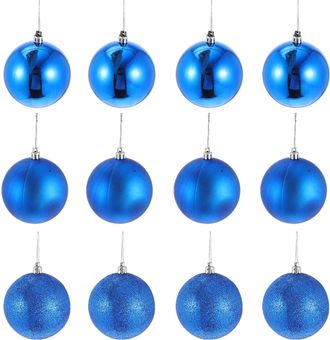 DOITOOL 24st&uuml;cke Dekorative Weihnachtskugeln als Anh&auml;nger f&uuml;r Baum Kugeldekoration f&uuml;r Party und Zuhause Exquisites H&auml;ngekugeln