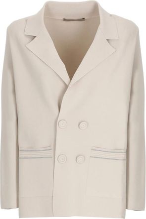 D.exterior Femme, Vestes, Beige, Taille: 36 FR Blazer en m&eacute;lange de viscose